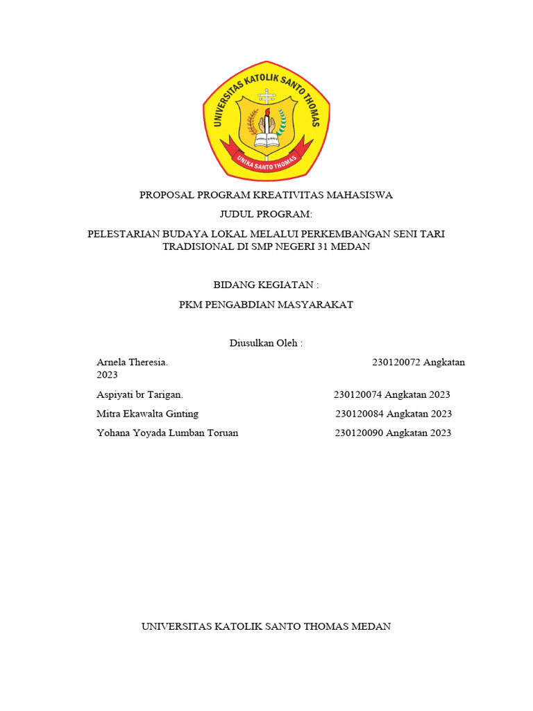 Proposal PKM PM 2023 | PDF | Perjalanan | Sejarah