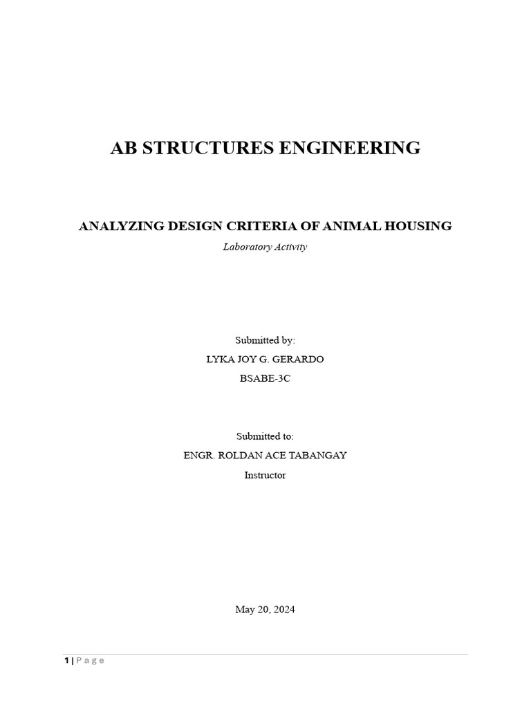 Ab Sructures Lab Pdf Roof Wall