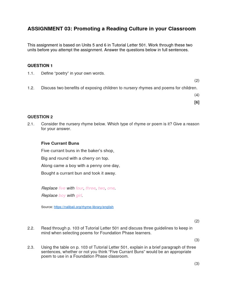 Eng1516 2023 Ass03 | PDF | Poetry | Zoology