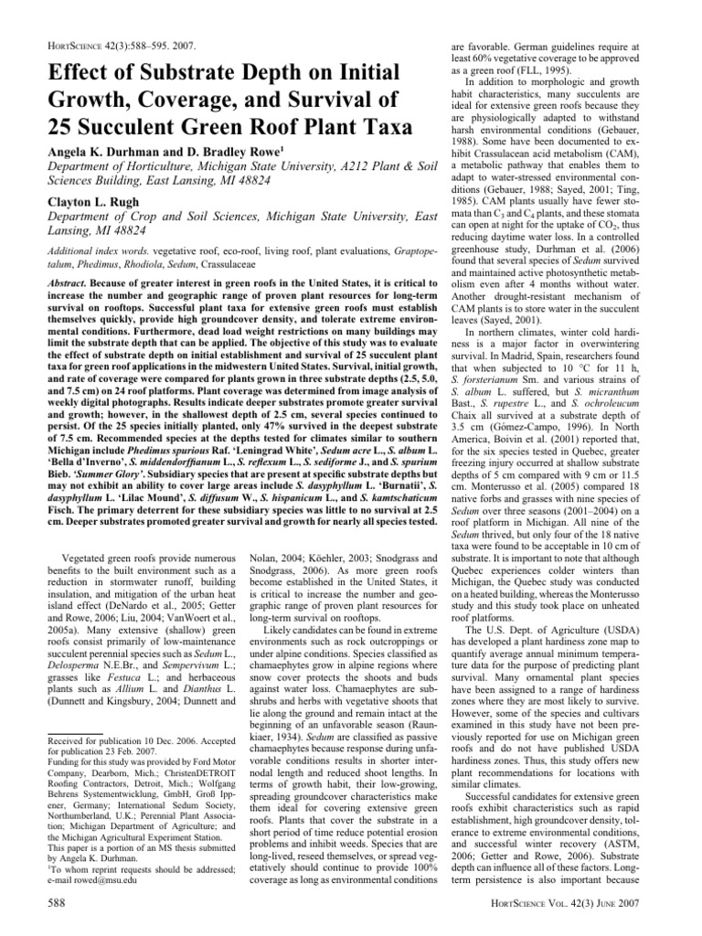 (23279834 - HortScience) Effect of Substrate Depth On Initial Growth ...
