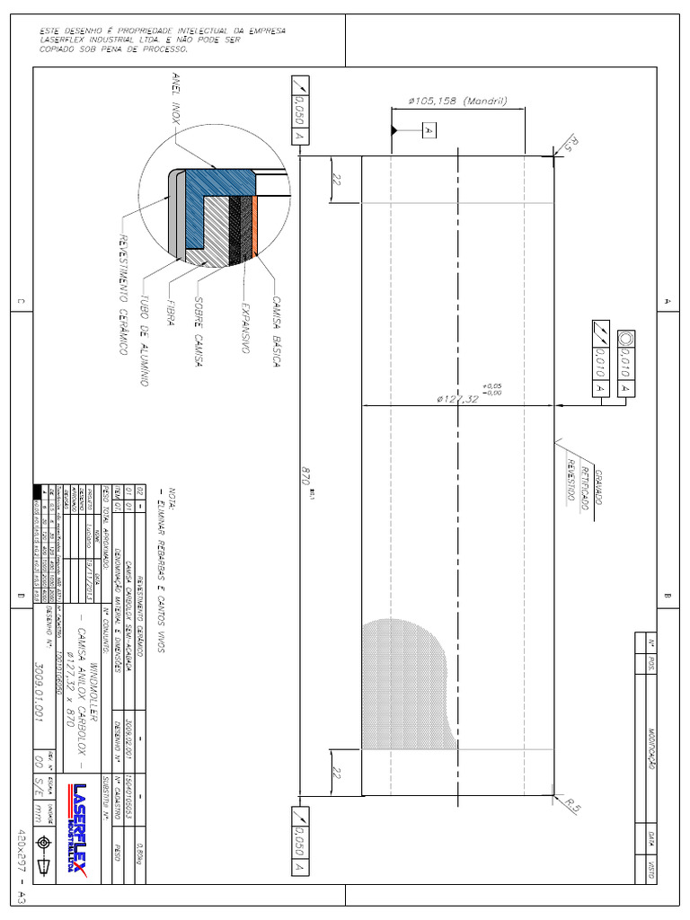 3009.01.001 - Cam - Anilox Carbolox 105158 X 12732 X 870 | PDF