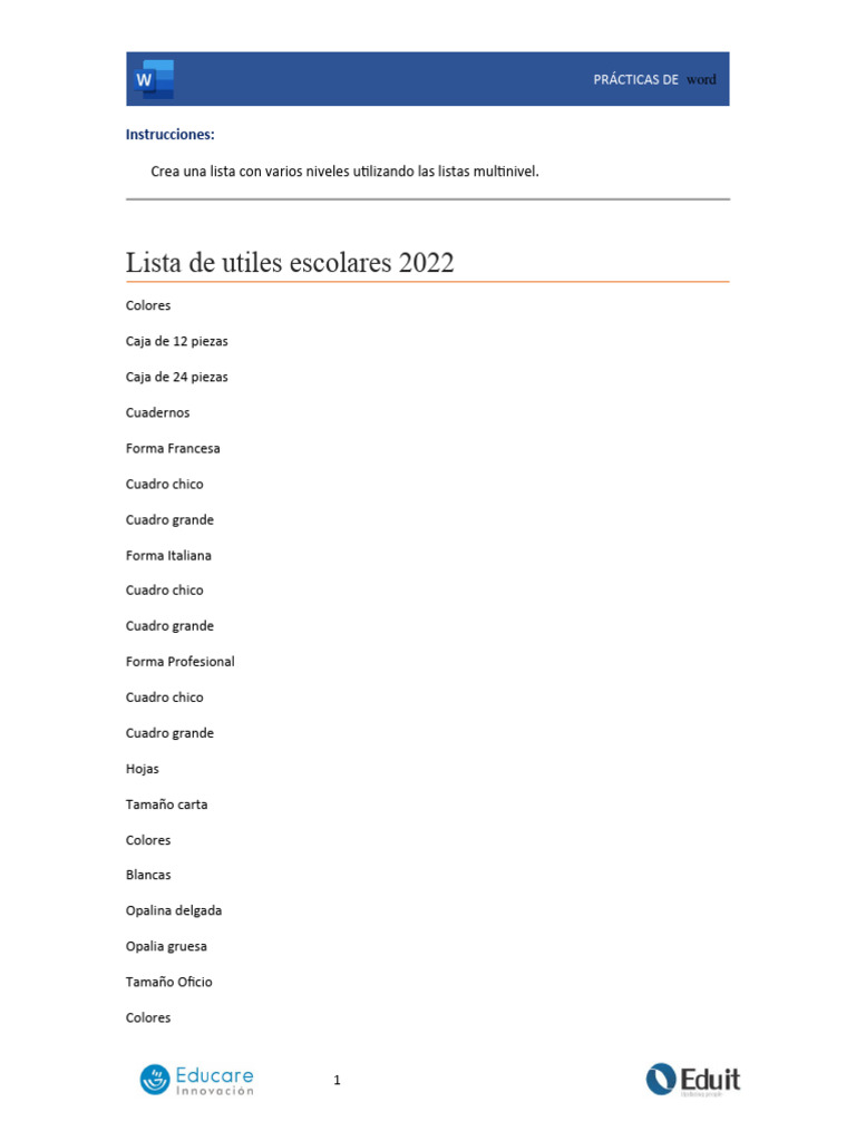 Lista Multinivel | PDF | Arte