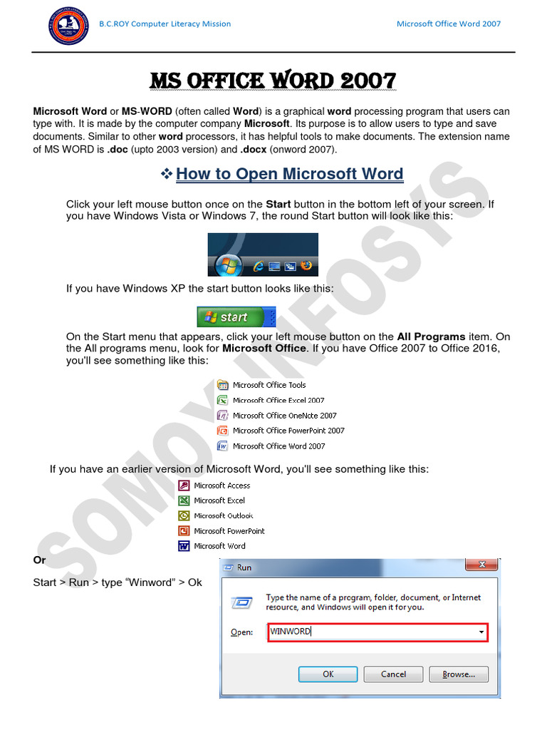 Ms Word 2007 | Download Free PDF | Hyperlink | Microsoft Word