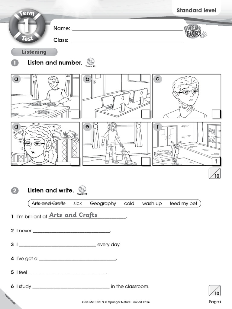 GMF L3 Terms 1-3 Standard Level Tests | PDF