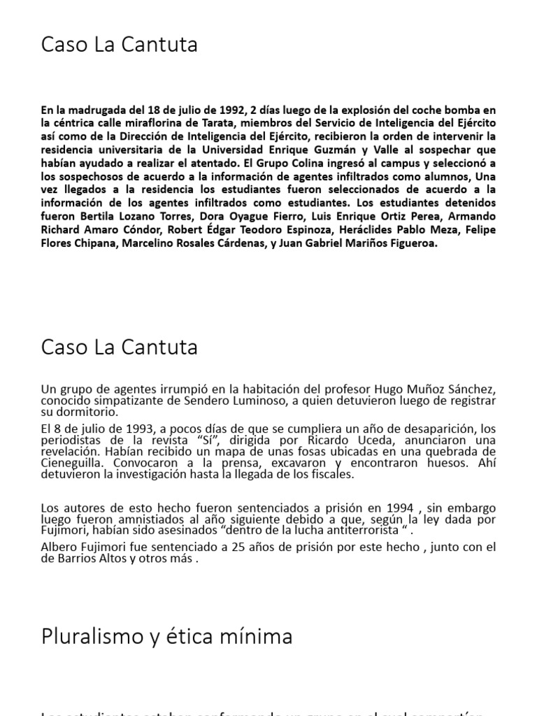 Caso La Cantuta | PDF | Gobierno