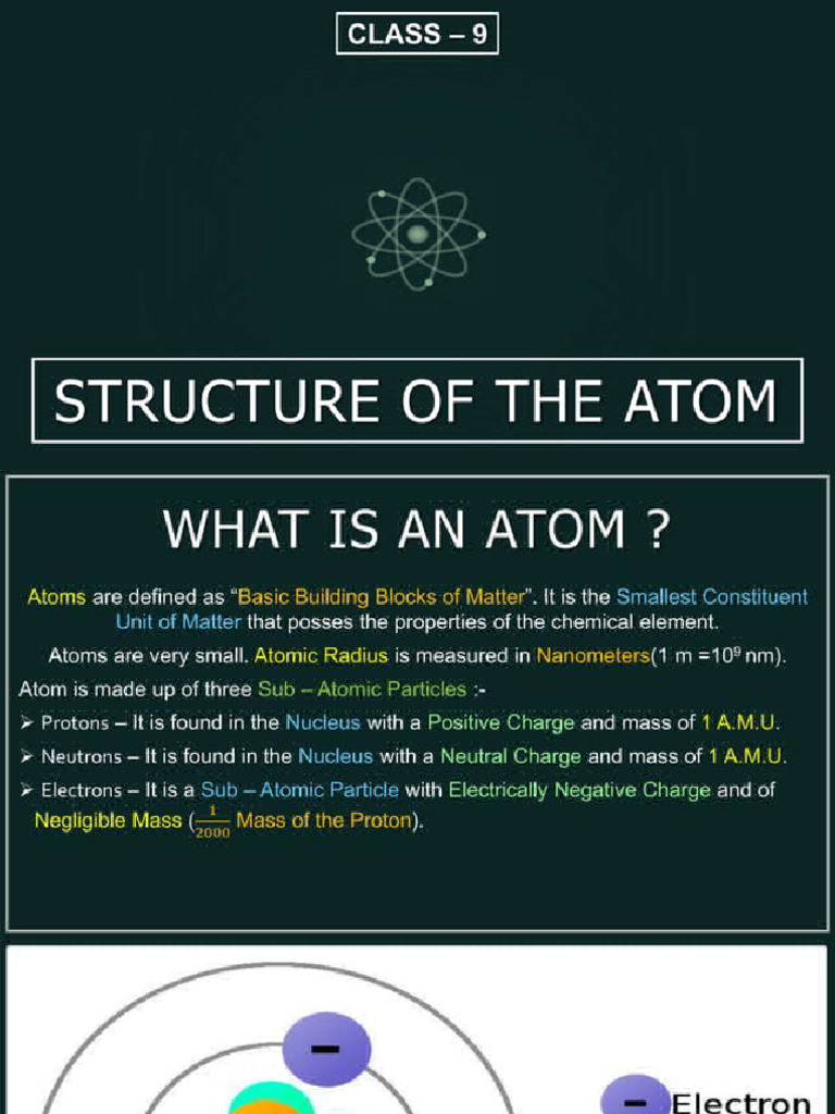 NehaRohtagi1 Structure of The Atom Class 9 | PDF