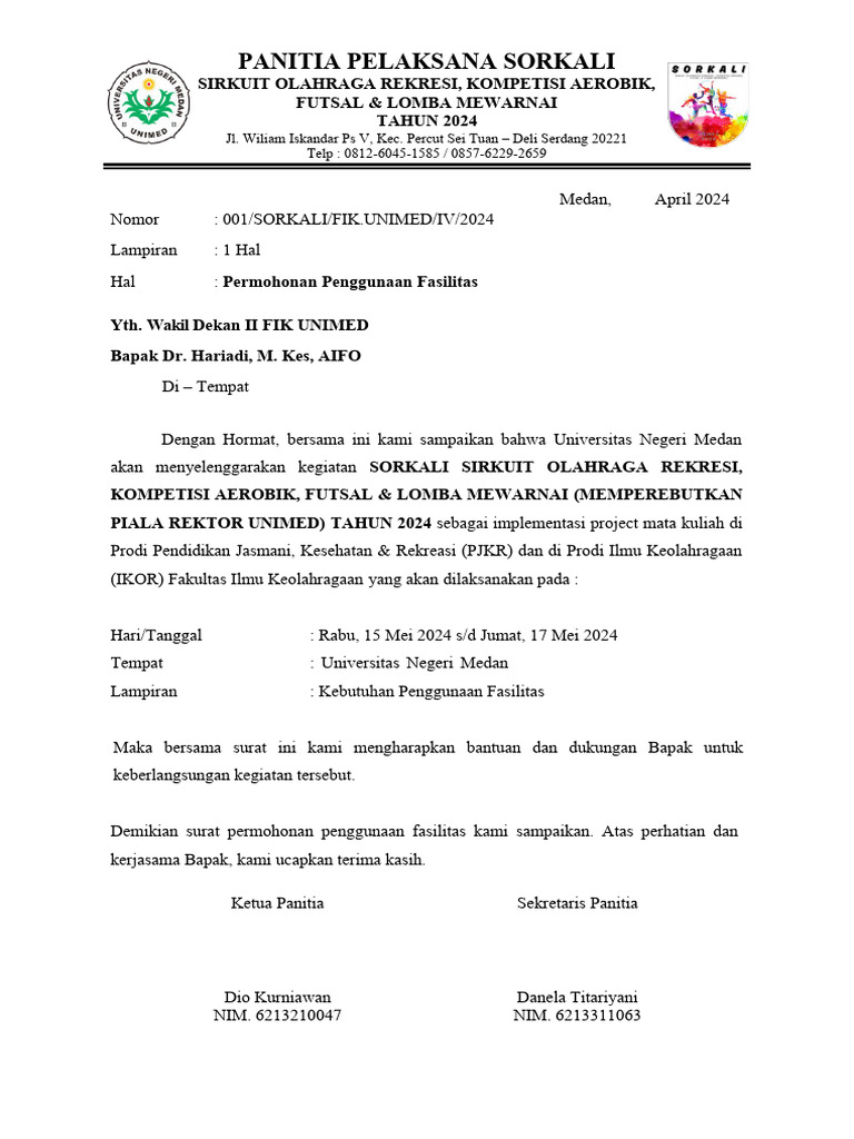 001 - Permohonan Penggunaan Fasilitas WD II | PDF
