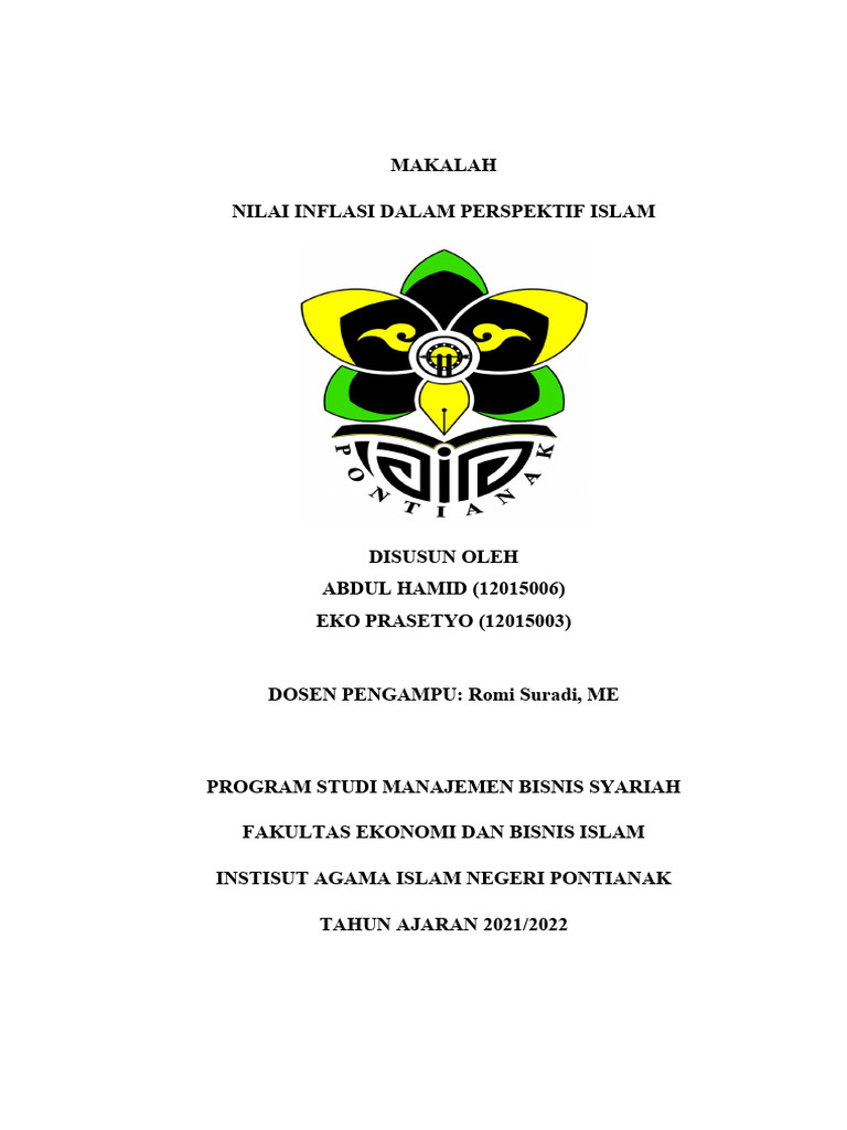 D021086101 - Nilai Inflasi Dalam Perspektif Islam - Kelompok 5-Ekonomi Makro Islam | PDF ...