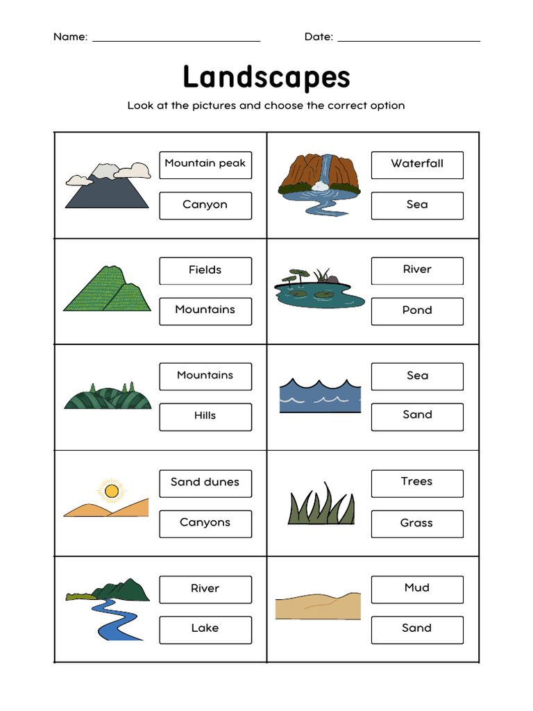 Nature Picture Identification Quiz | PDF
