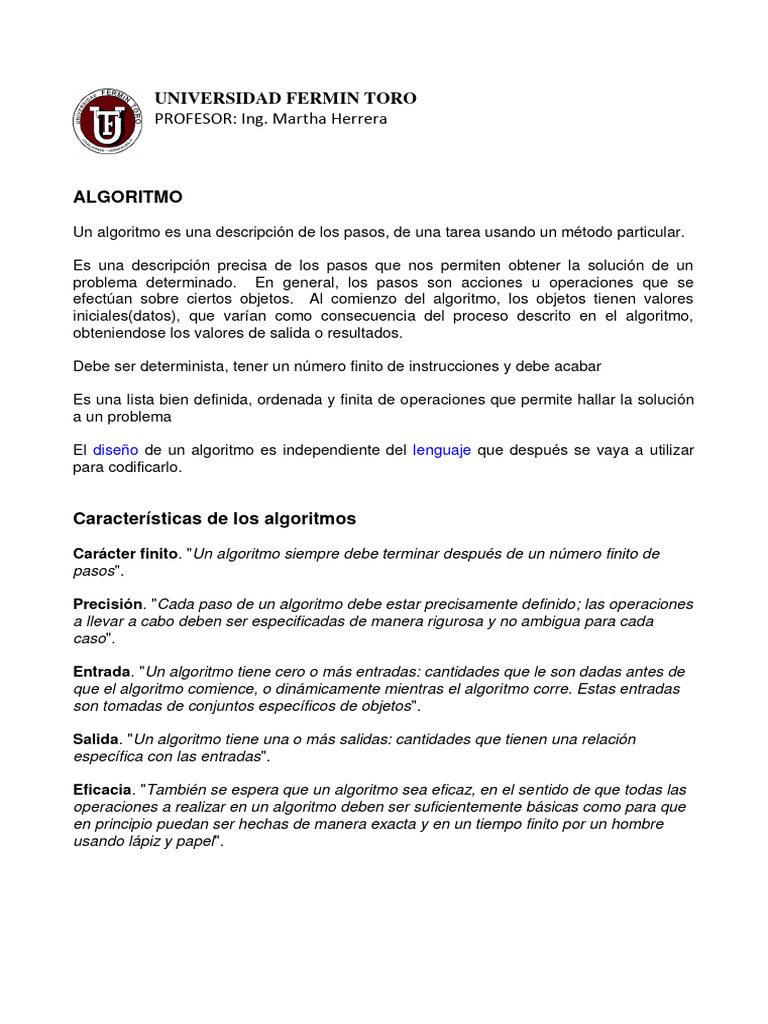 Guia Algoritmos Pdf Algoritmos Lenguaje De Programación