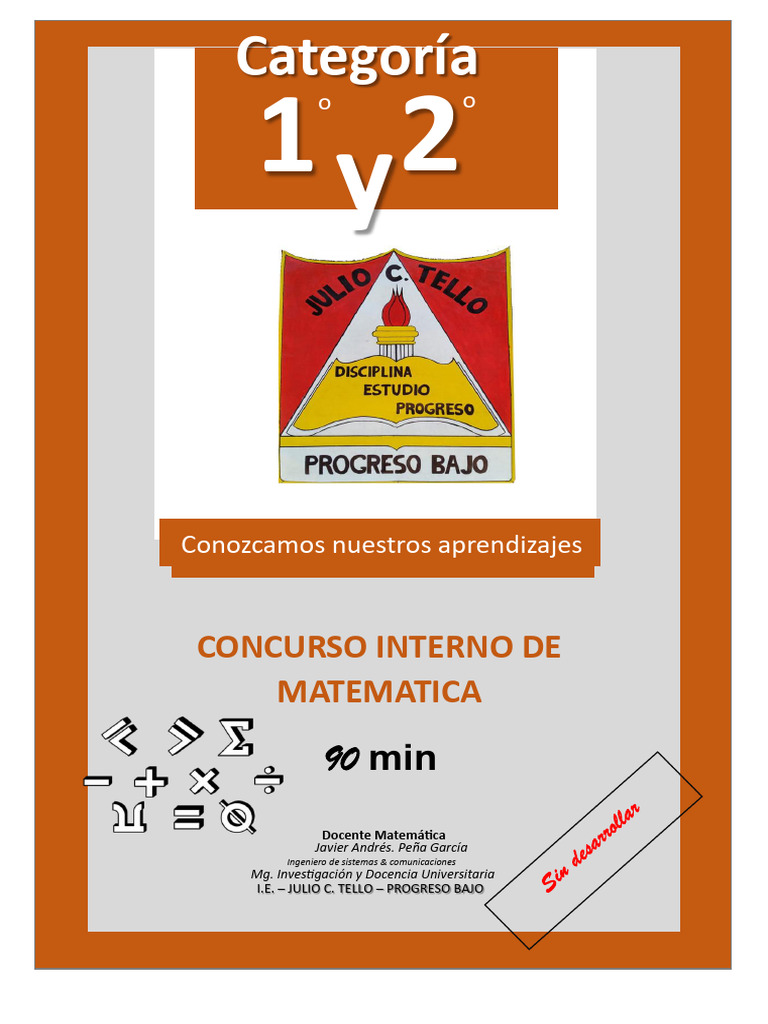 Concurso de Matematica JCT | PDF