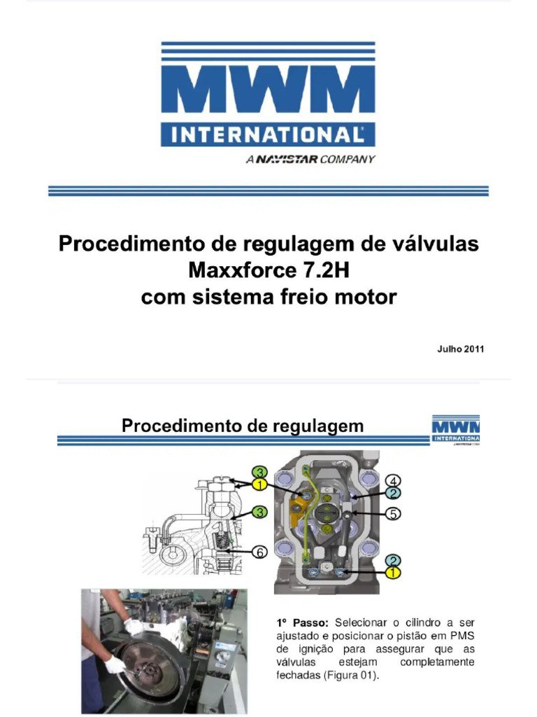 Regulagem de Válvulas MWM Maxxforce 7.2 Com Freio Motor | PDF