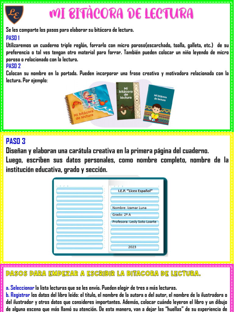 Cómo Crear una Bitácora de Lectura | PDF