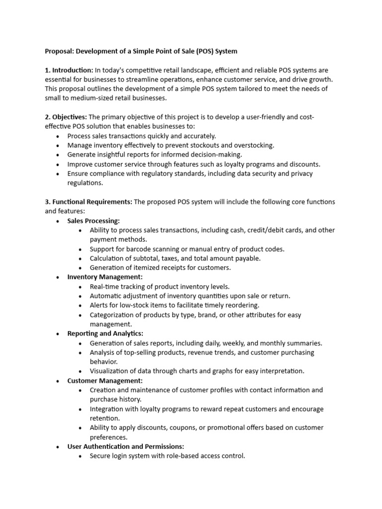 POS | PDF | Point Of Sale | Systems Engineering