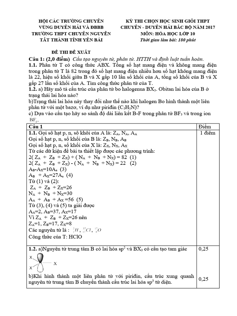 Dap An Duyen Hai Khoi 10-Mon Hoa Hoc | PDF