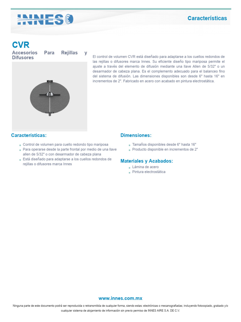 CVR Caracteristicas | PDF