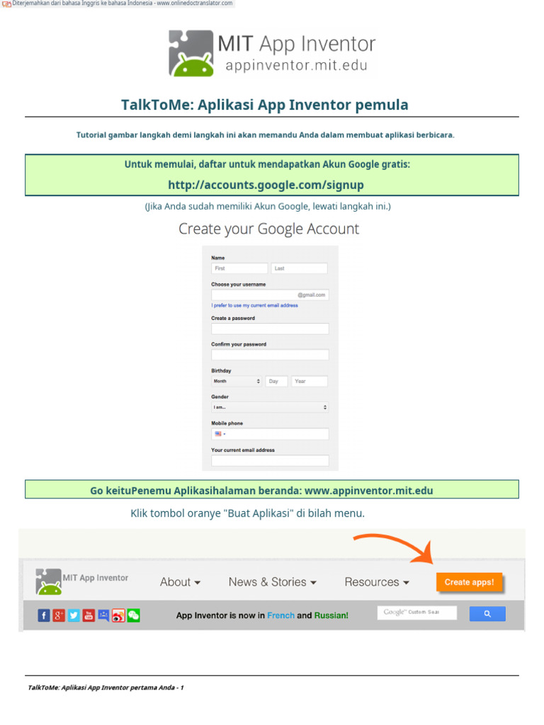 LKPD 1 Appinventor | PDF