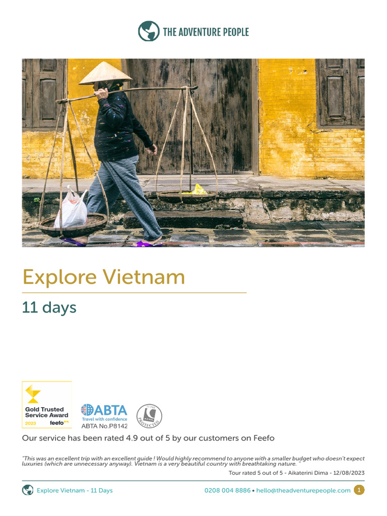 Explore Vietnam 11 Days 11151068TVRR | PDF | Gratuity | Cash