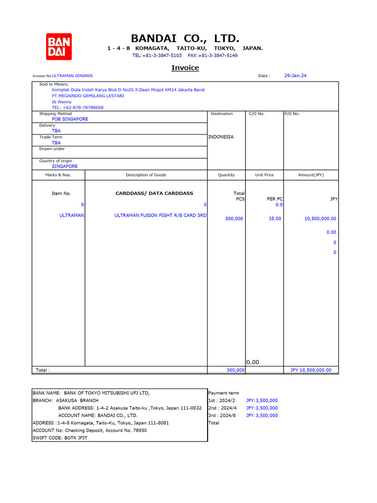 INVOICE Indonesia 20240419 | PDF | Personal Finance | Financial Services