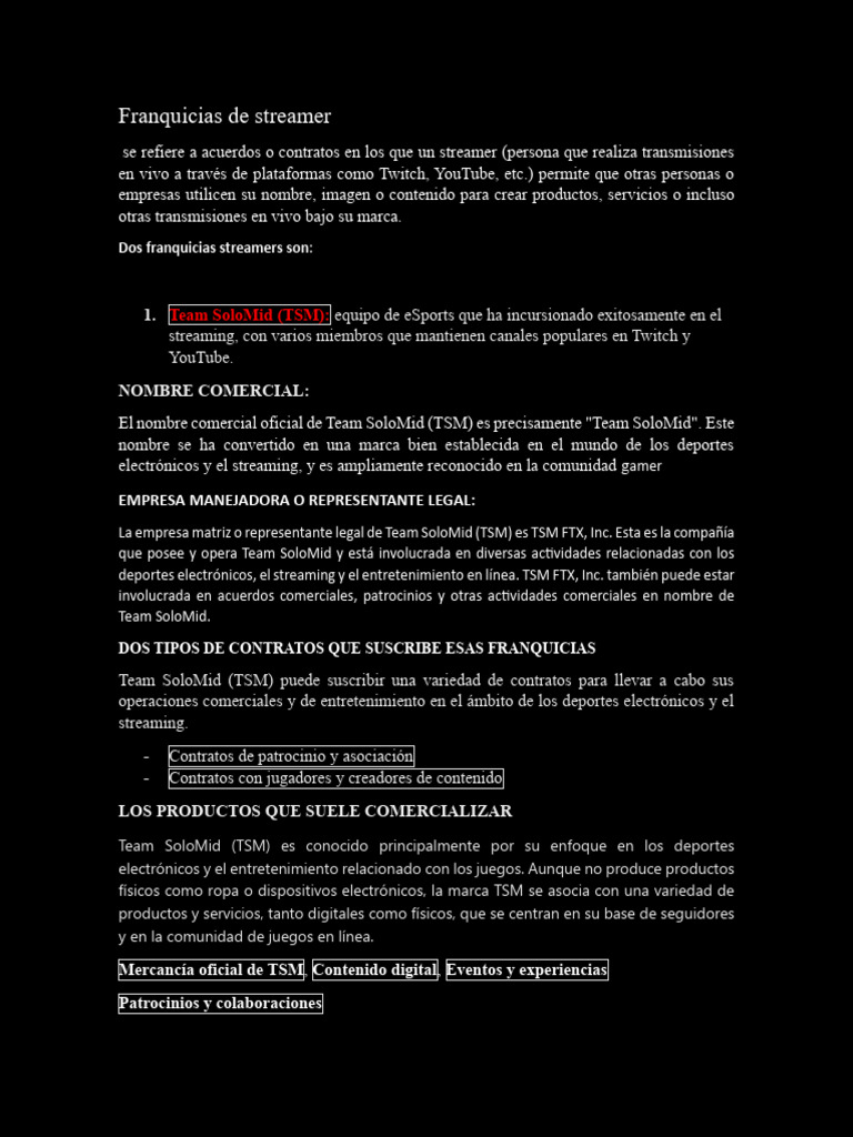 Franquicias de Streamer | PDF | Streaming Media | Franquiciamiento