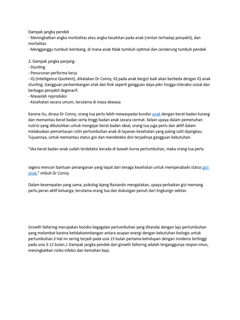 Dampak Jangka Panjang Anak | PDF