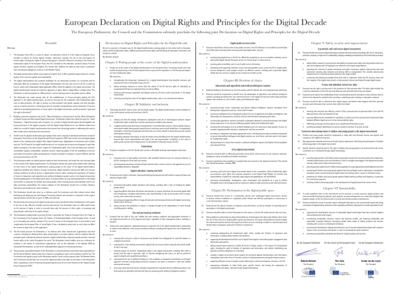 European Declaration On Digital Rights and Principles Signed 002 ...