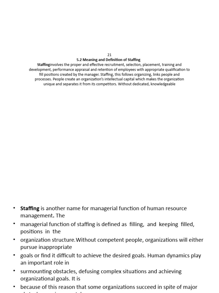 Understanding Staffing in HR Management | PDF