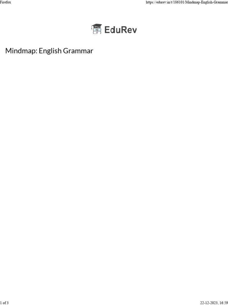 English Grammar Mind Map PDF | PDF | Computers