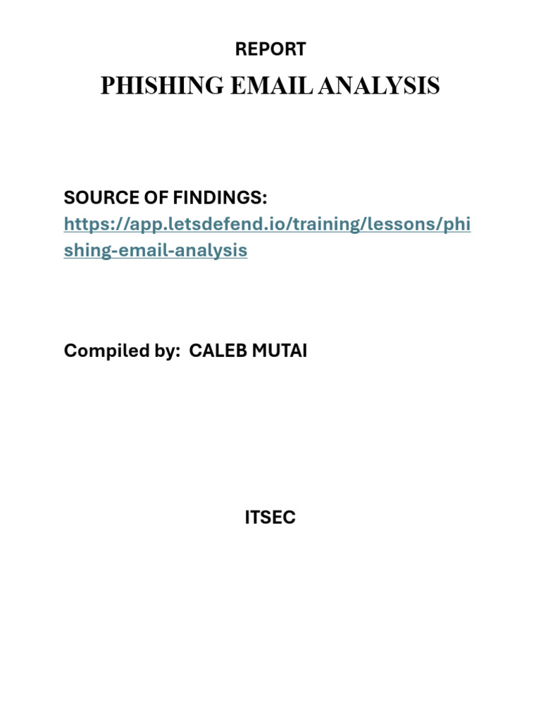 Phishing Attack Report | PDF | Phishing | Malware