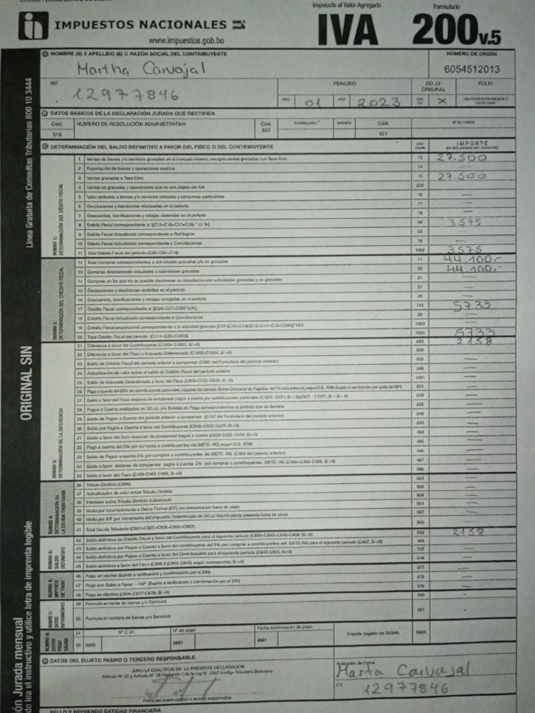 Formularios 200 y 400 | PDF