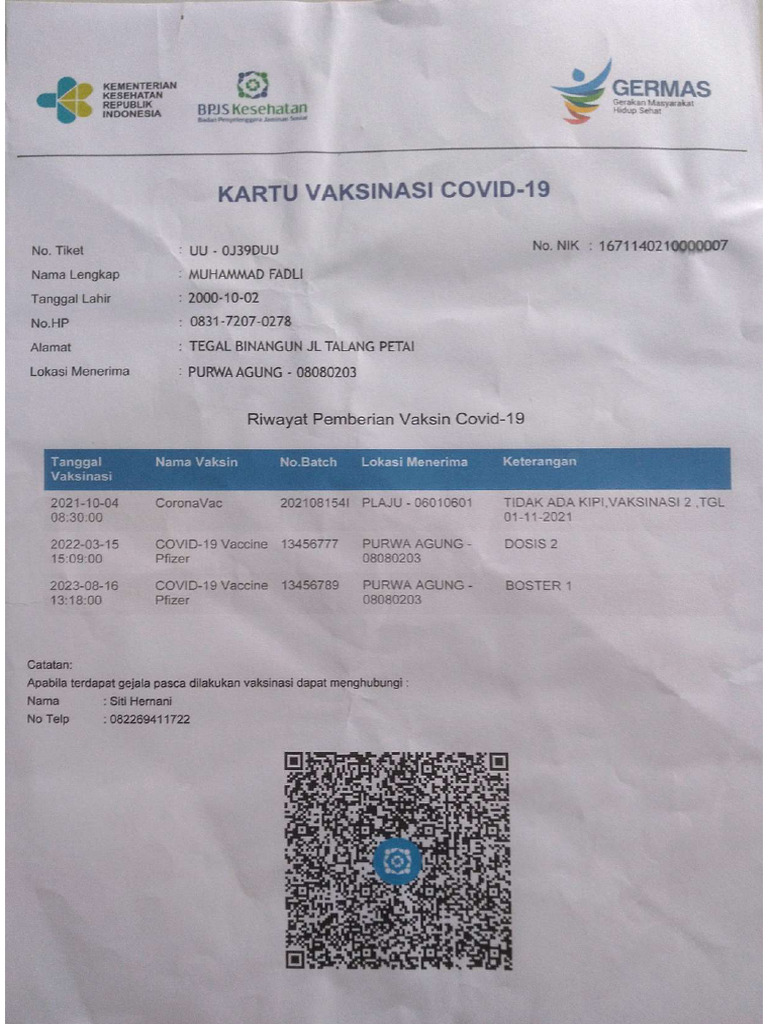Surat Vaksin Mfadli Pdf
