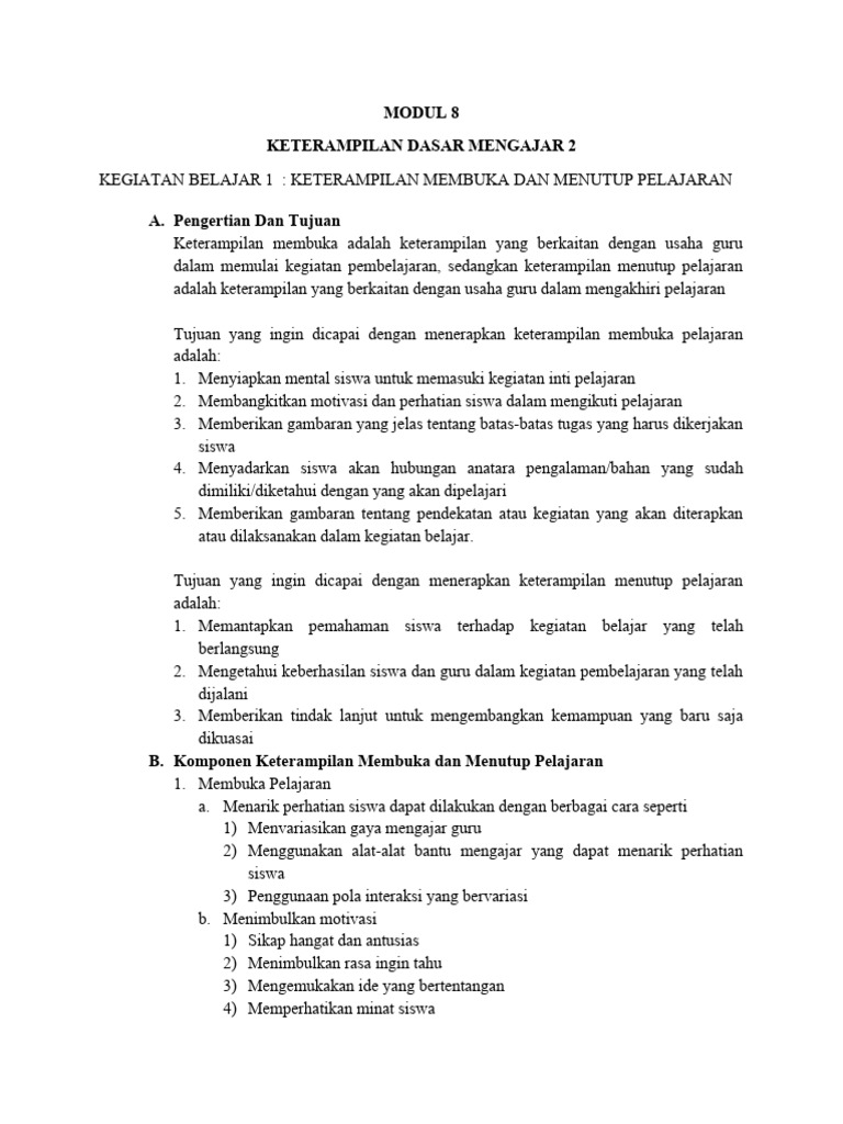 Modul 8 KB 1 dan KB 2 | PDF