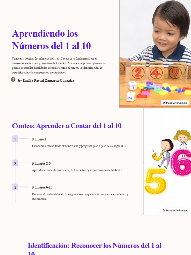 Aprendiendo Los Numeros Del 1 Al 10 | Descargar gratis PDF | Medición ...