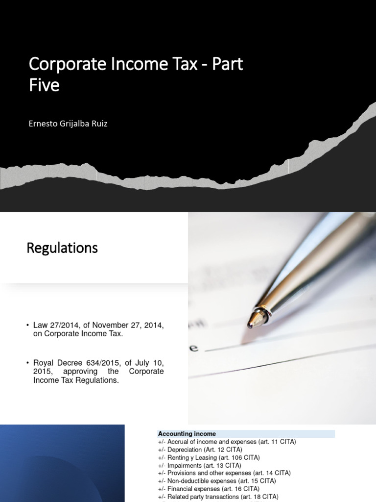 5 - CIT - Tax Rate - Tax Credits - Instalments | PDF | Taxes | Expense