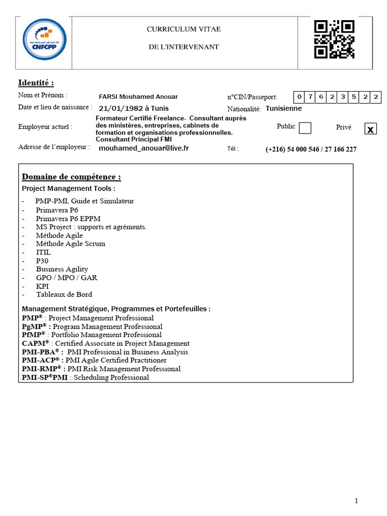 CV CNFCPP 2024 | PDF | Business