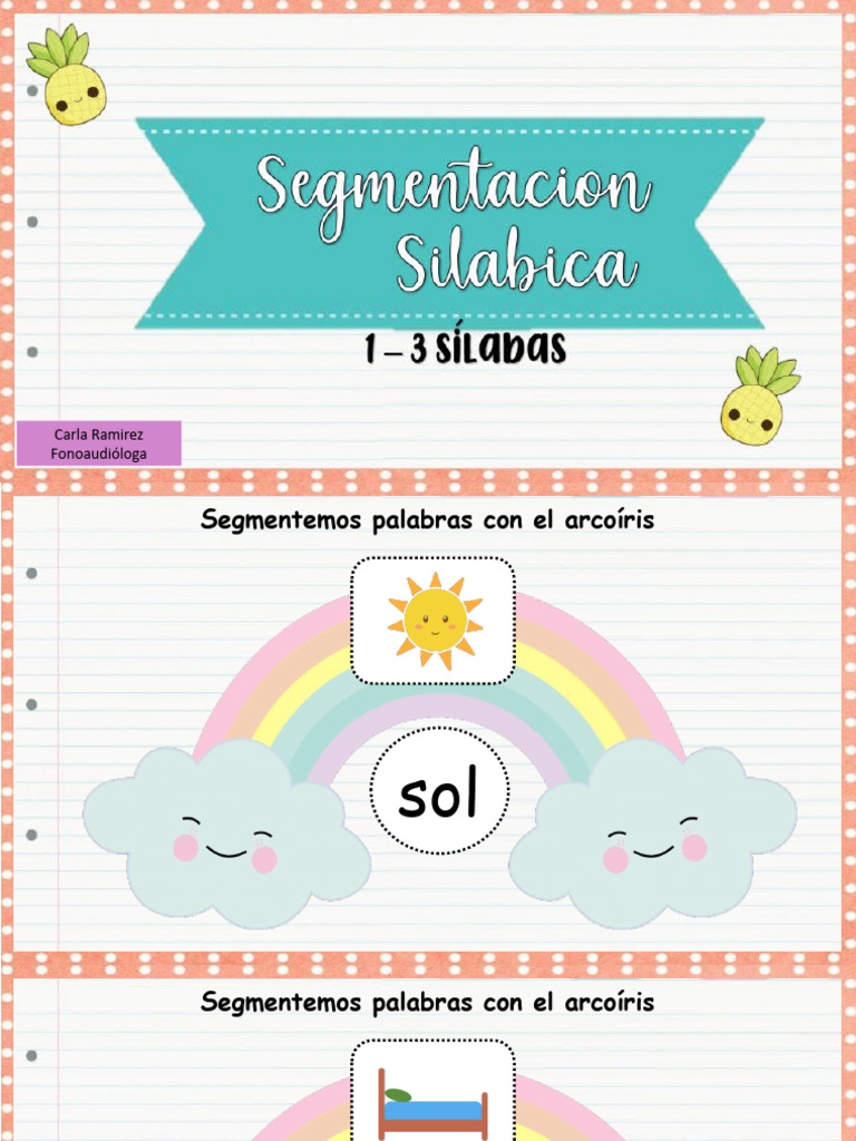 Segmentacion 1-3 Silabas | PDF | Arco iris