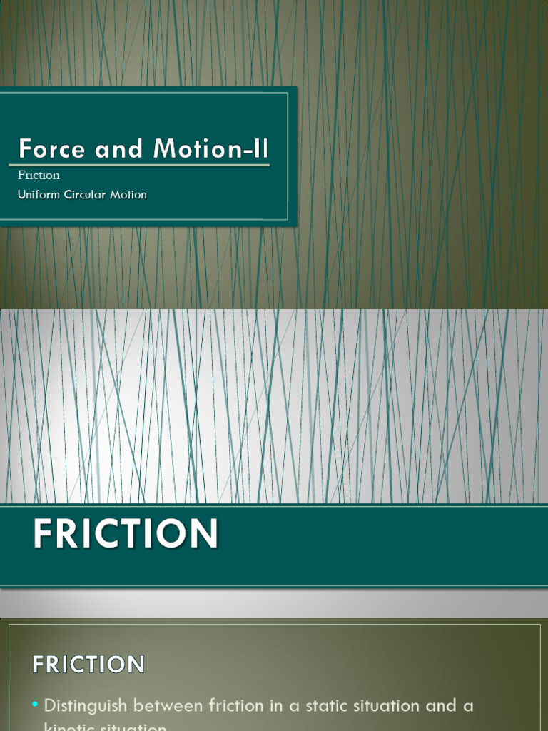 5-Force and Motion-II - Friction | PDF | Force | Friction