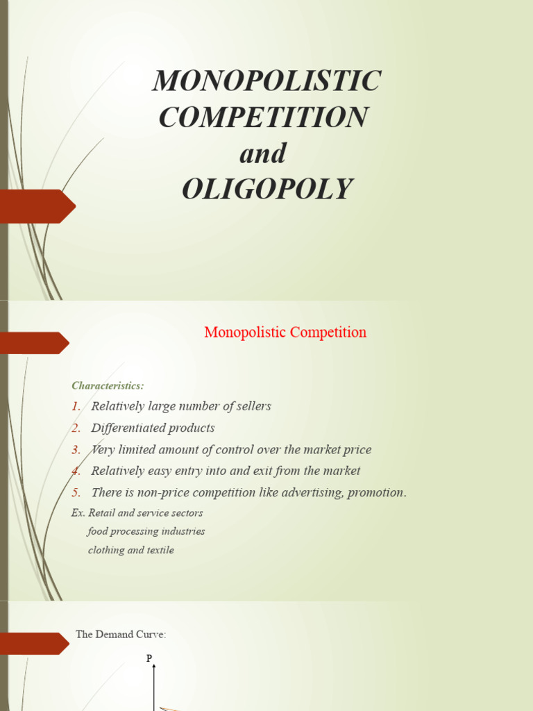 Monopolistic Competition | PDF | Oligopoly | Profit (Economics)