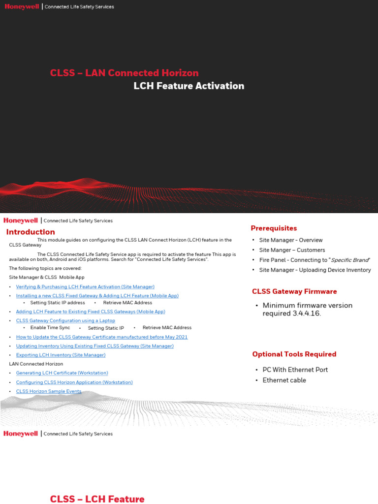 CLSS LAN Connected Horizon Feature Activation (LCH) | PDF | Ip Address | Wi Fi