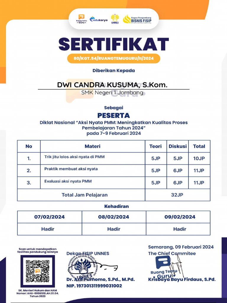 Sertifikat RTG Feb9 Dwi Candra Kusuma | PDF