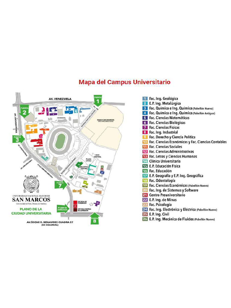Mapa Campus UNMSM | PDF