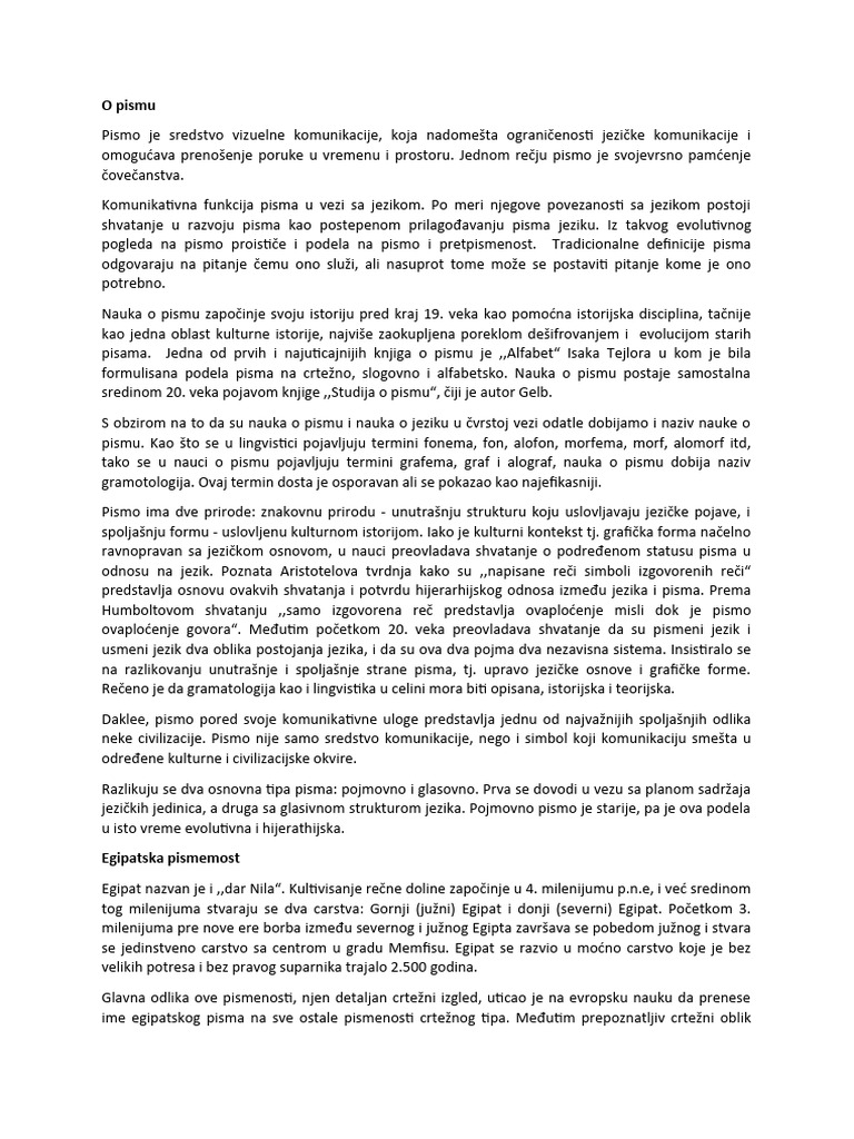 Razvoj Pisma 111 | PDF