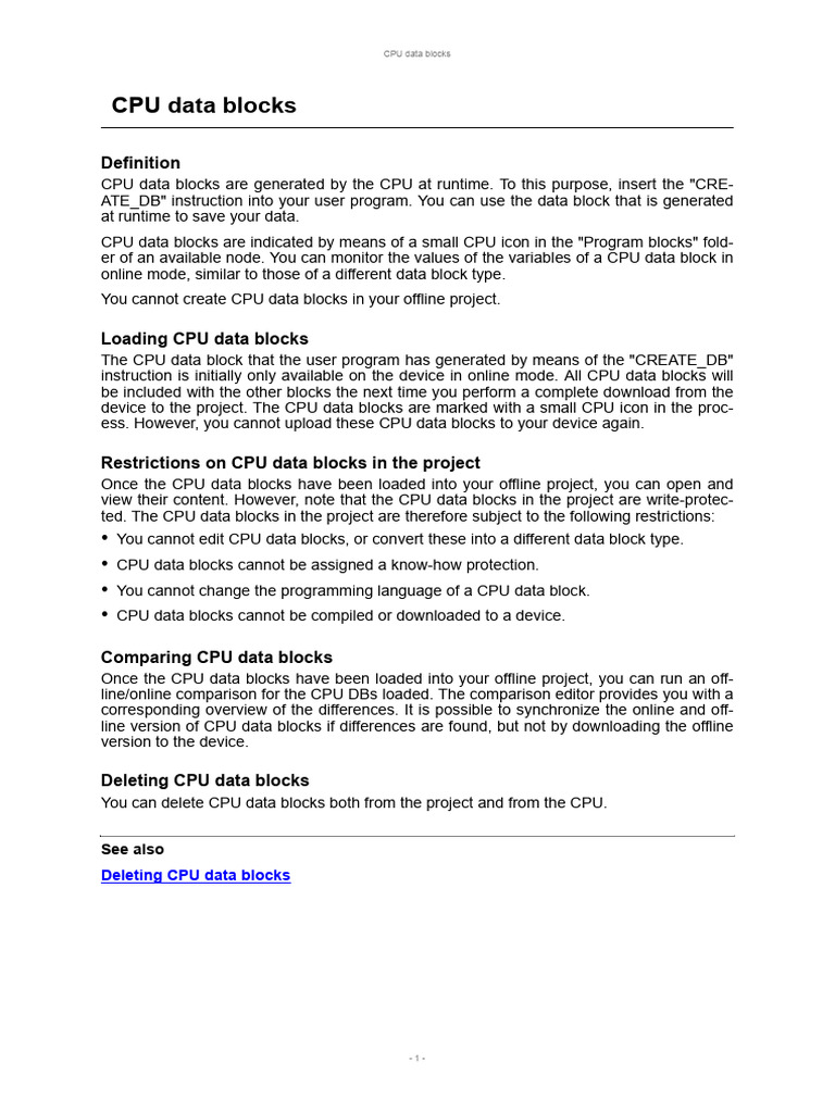 Understanding CPU Data Blocks in Programming | PDF
