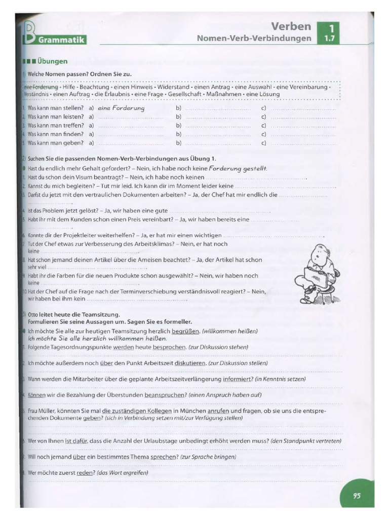 B - Grammatik - Uebungsgrammatik Nomen-Verb-Verbindung | PDF