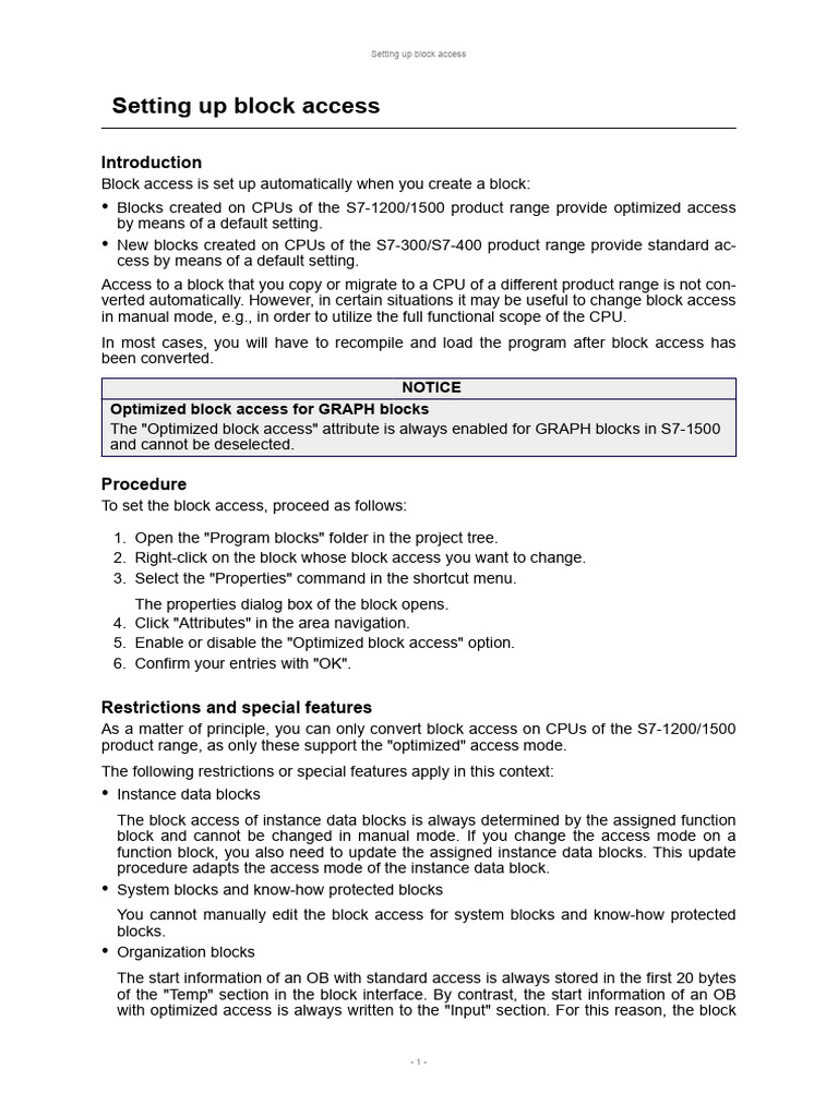 12.02 - Setting Up Block Access | PDF | Parameter (Computer Programming) | Central Processing Unit