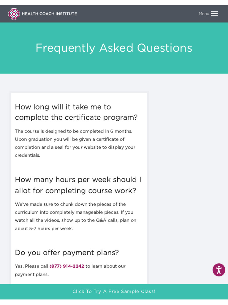 FAQ'S - Health Coach Institute | PDF | Physician | Chiropractic