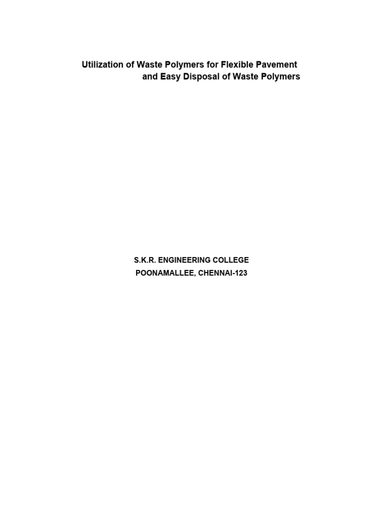 Utilization of Waste Polymers | PDF | Plastic | Polymers
