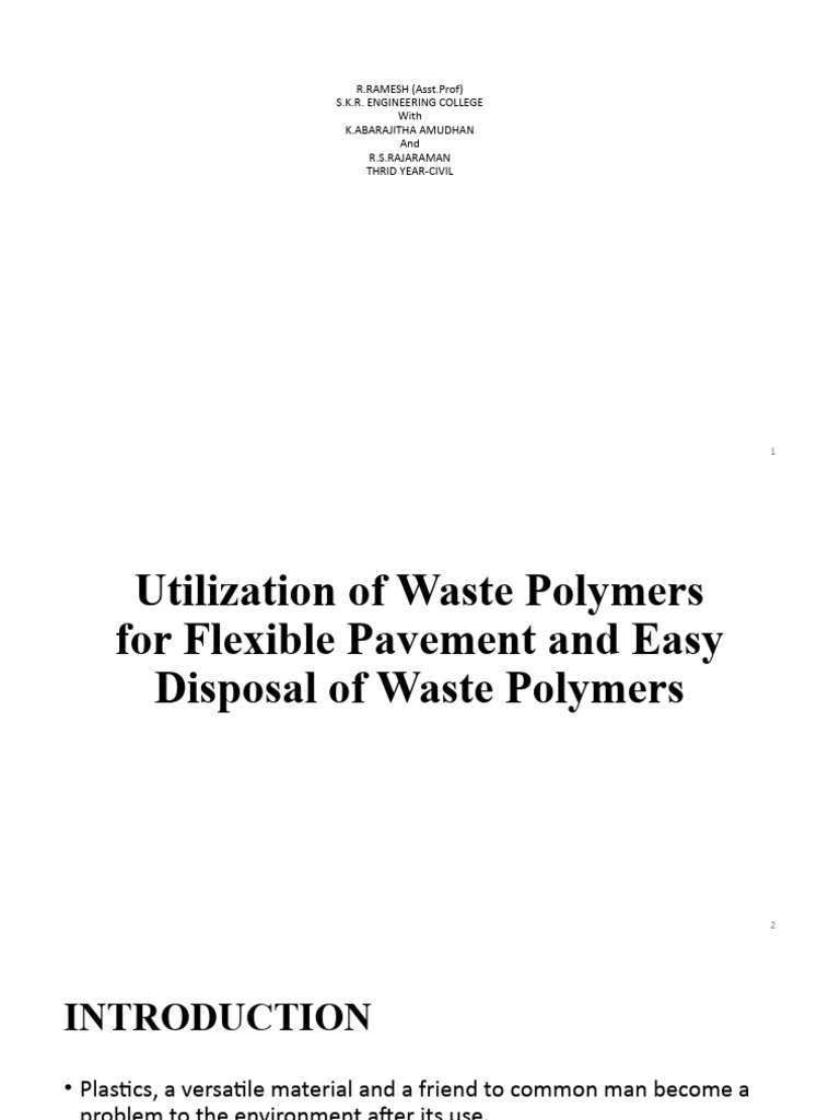 Utilization of Waste Polymers | Download Free PDF | Plastic | Waste ...