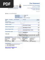Fee Statement | PDF | Fee | Payments
