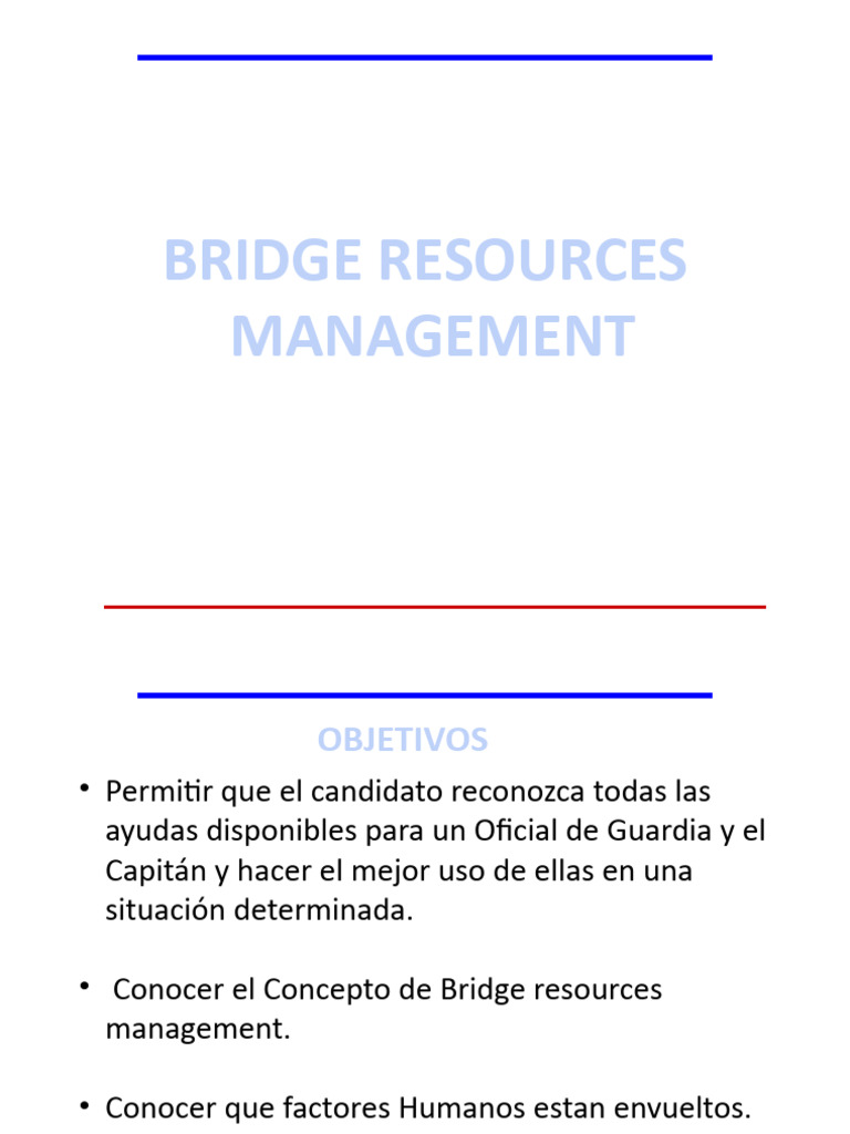 Bridge Resources Management | PDF | Navegación | Puente
